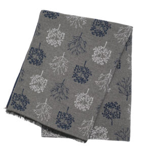 Scandi Trees Scarf Grey
